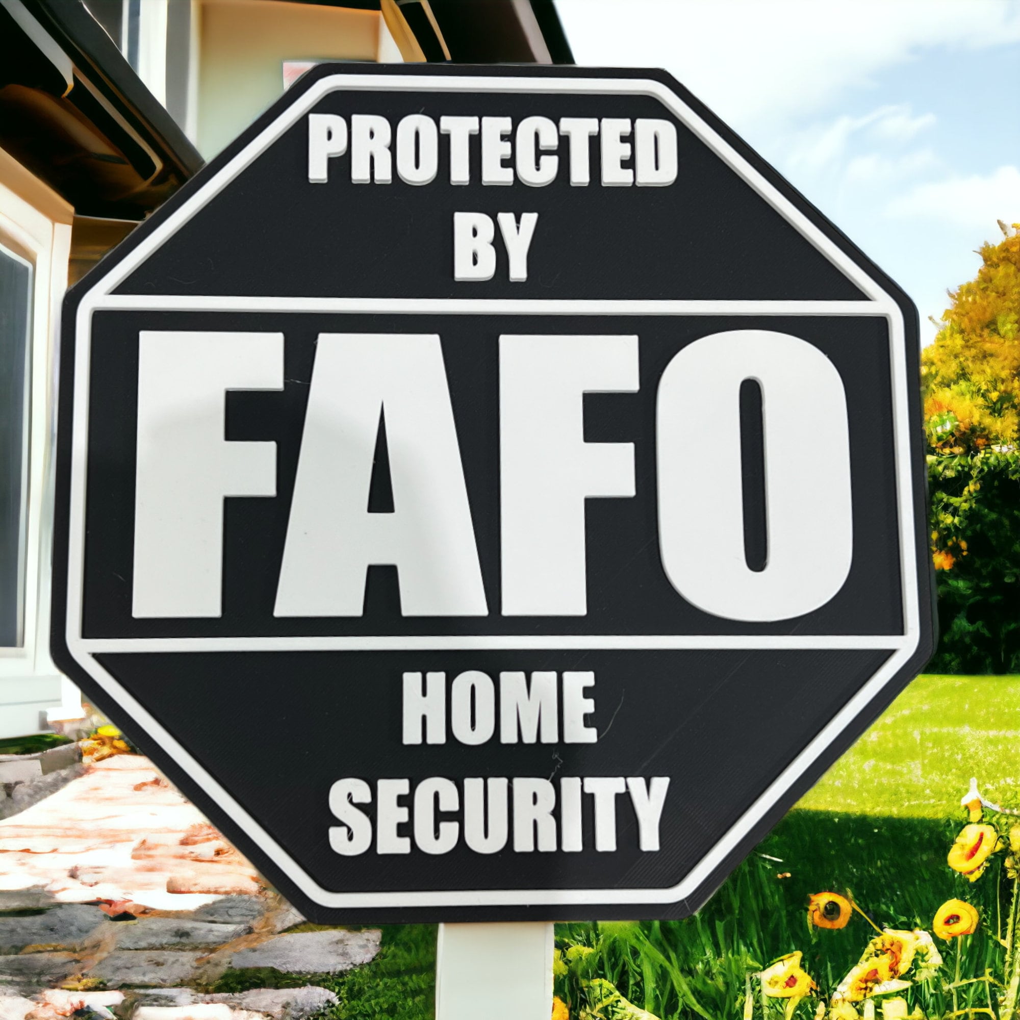Protected by FAFO Home Security Warning Sign Deter With Humor HOA ...