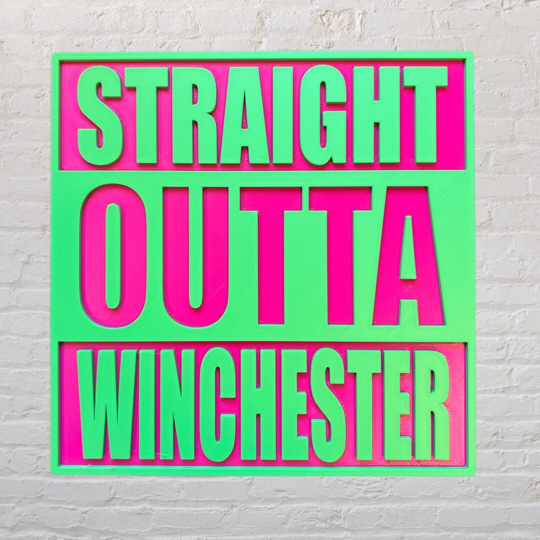 Straight Outta Winchester Sign - Apple Blossom Festival Decor, Pink and ...