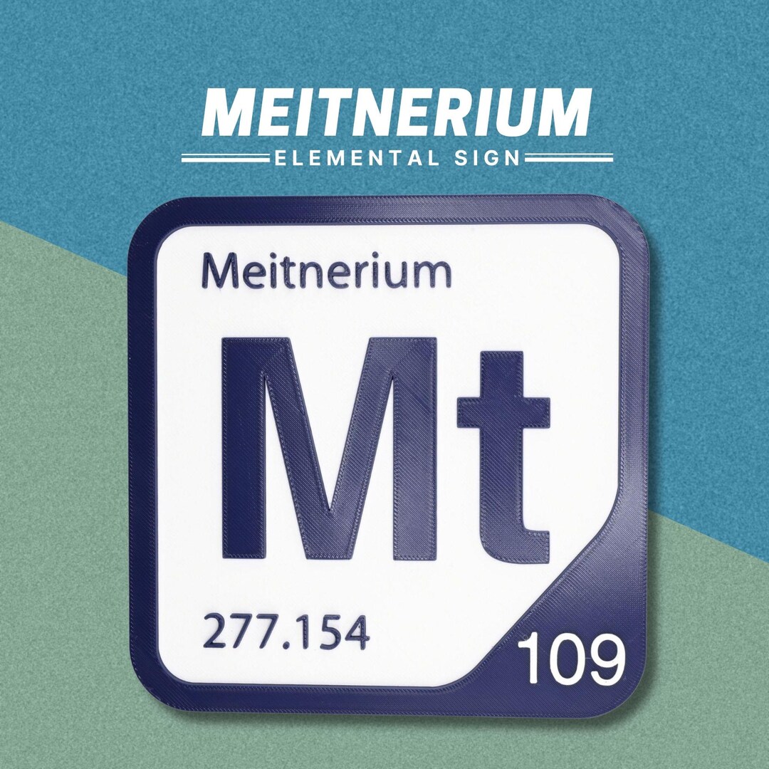 3D Printed Meitnerium Periodic Table Tile, Educational Wall Art for ...