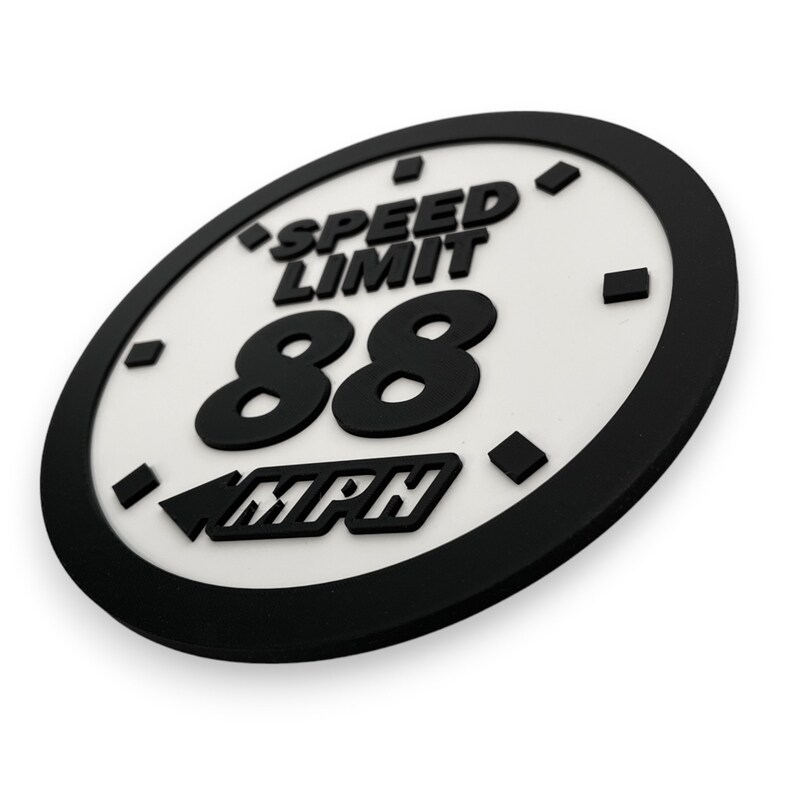 88 MPH Speedometer Sign: Delorean Inspired 3D Print - Etsy