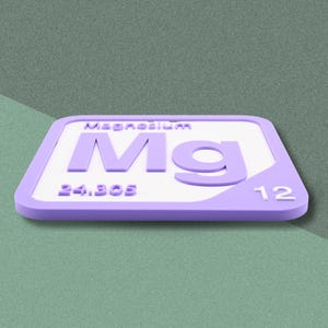 3D Printed Magnesium Periodic Table Tile, Educational Wall Art for ...