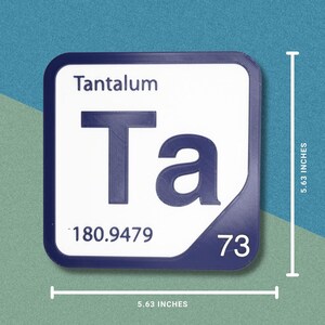 3D Printed Tantalum Periodic Table Tile, Educational Wall Art for ...