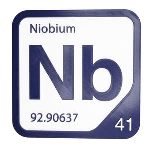 3D Printed Niobium Periodic Table Tile, Educational Wall Art for ...