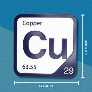 3D Printed Periodic Table Word Signs - 'CUTE' (copper + Tellurium) - 5. ...