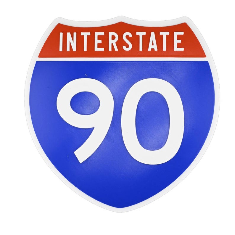 Interstate 90 Road Sign Replica - Etsy