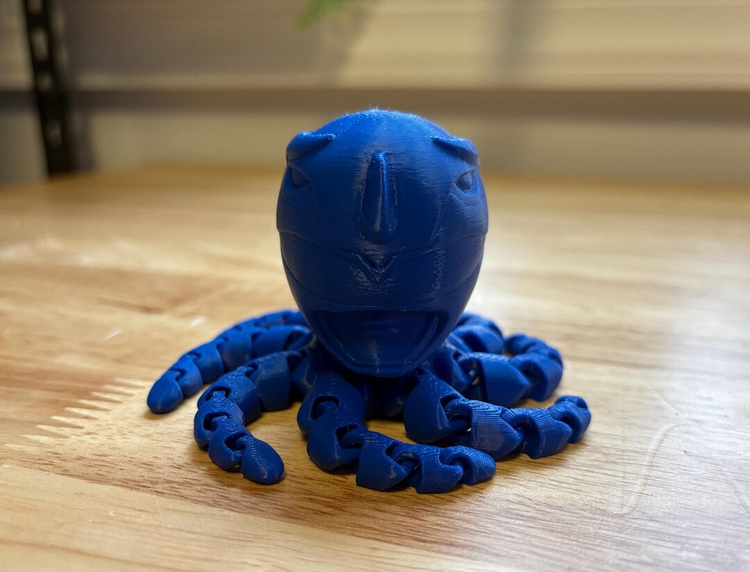 Mighty Morphin Octo Power Rangers | Articulated Fidget Toy Gift | Blue ...