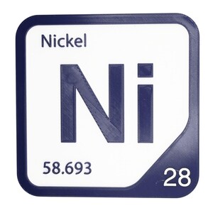 3D Printed Nickel Periodic Table Tile, Educational Wall Art for Science ...