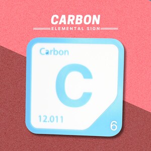 3D Printed Carbon Periodic Table Tile, Educational Wall Art for Science ...