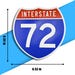 Interstate 72 - Road Sign Replica - Etsy
