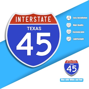Interstate 45 - Road Sign Replica - Etsy