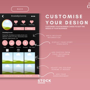 Instagram Business Card QR Code Card Template Design IG Influencer Card ...