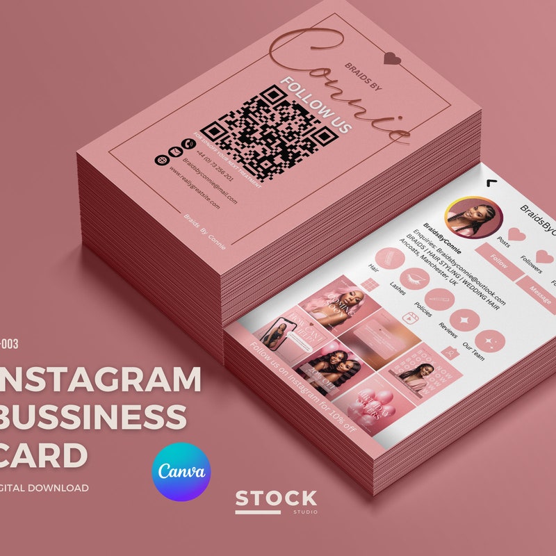 Pink Business Cards - Etsy