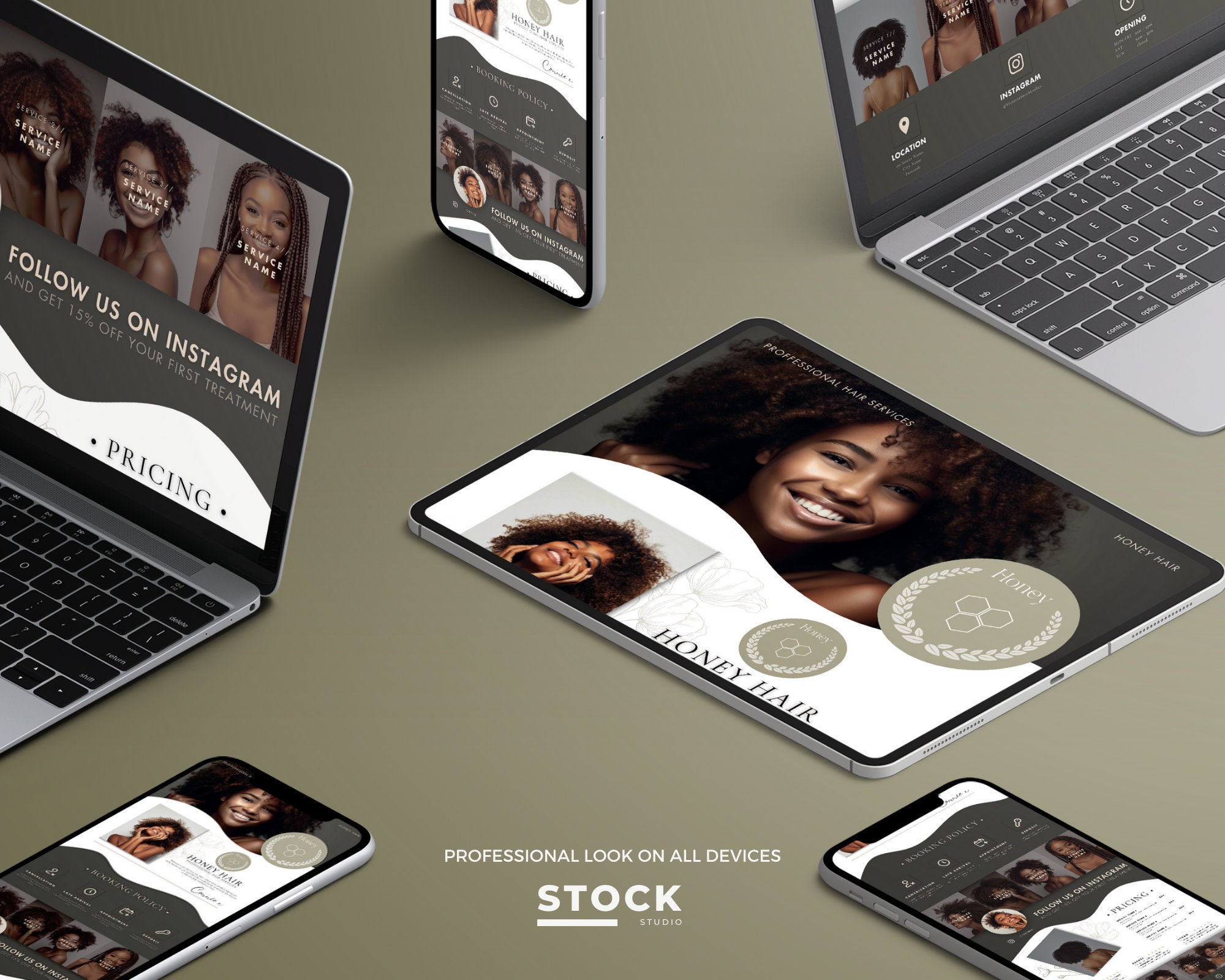 DIY Acuity Scheduling Template Hair Booking Website Template for ...