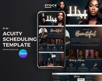 DIY Acuity Scheduling Template Hair Booking Website Template for ...