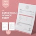 Esthetician Invoice Template, Minimalist Boho (editable Canva Template ...