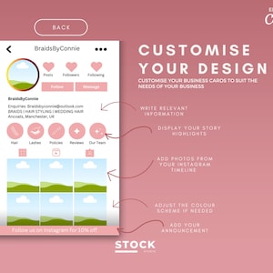 Instagram Business Card QR Code Card Template Design IG Influencer Card ...