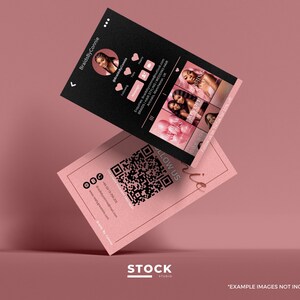 Tik Tok Business Card QR Code Card Template Design IG Influencer Card ...