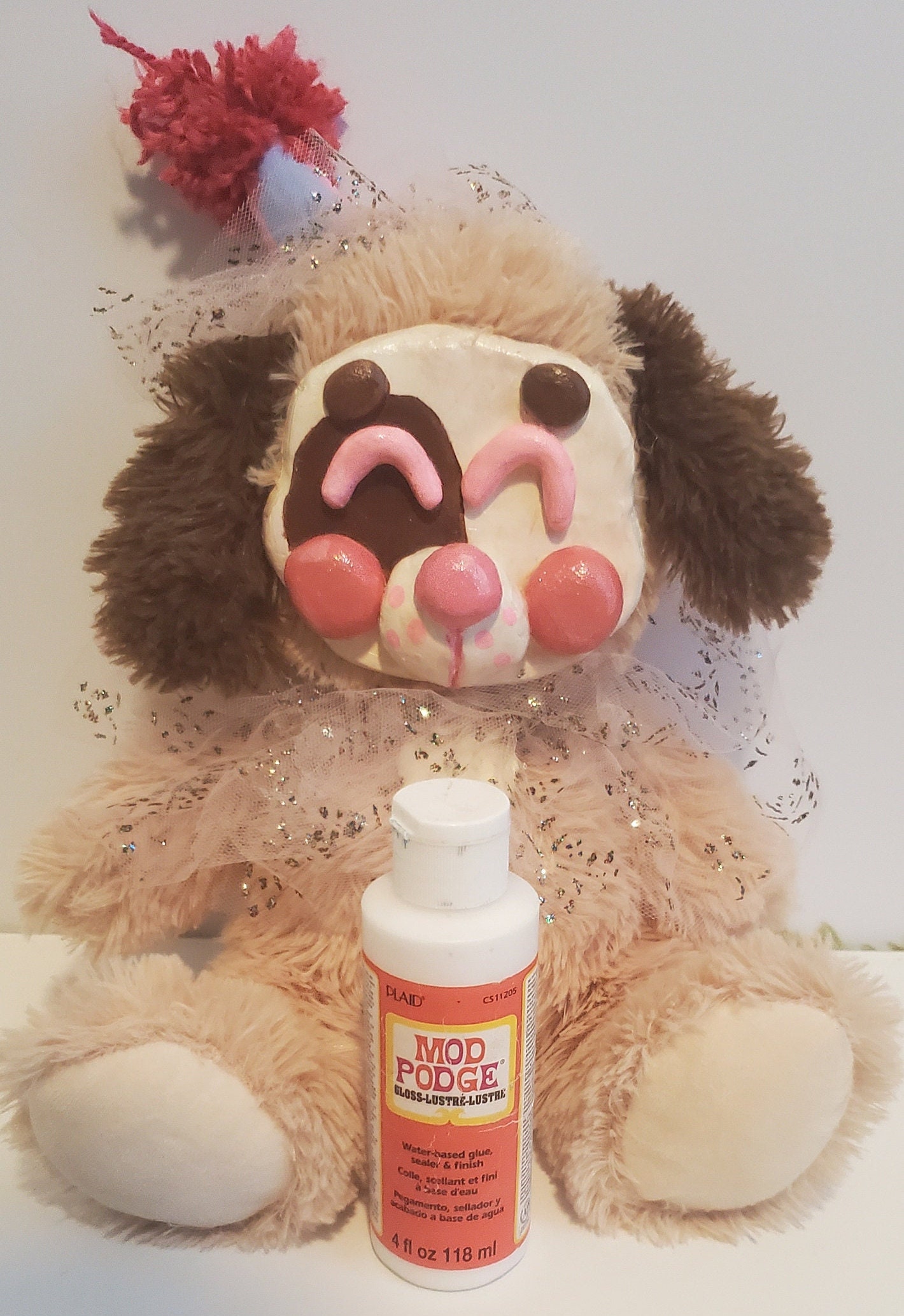 Clay-face Plush clown Doggy - Etsy