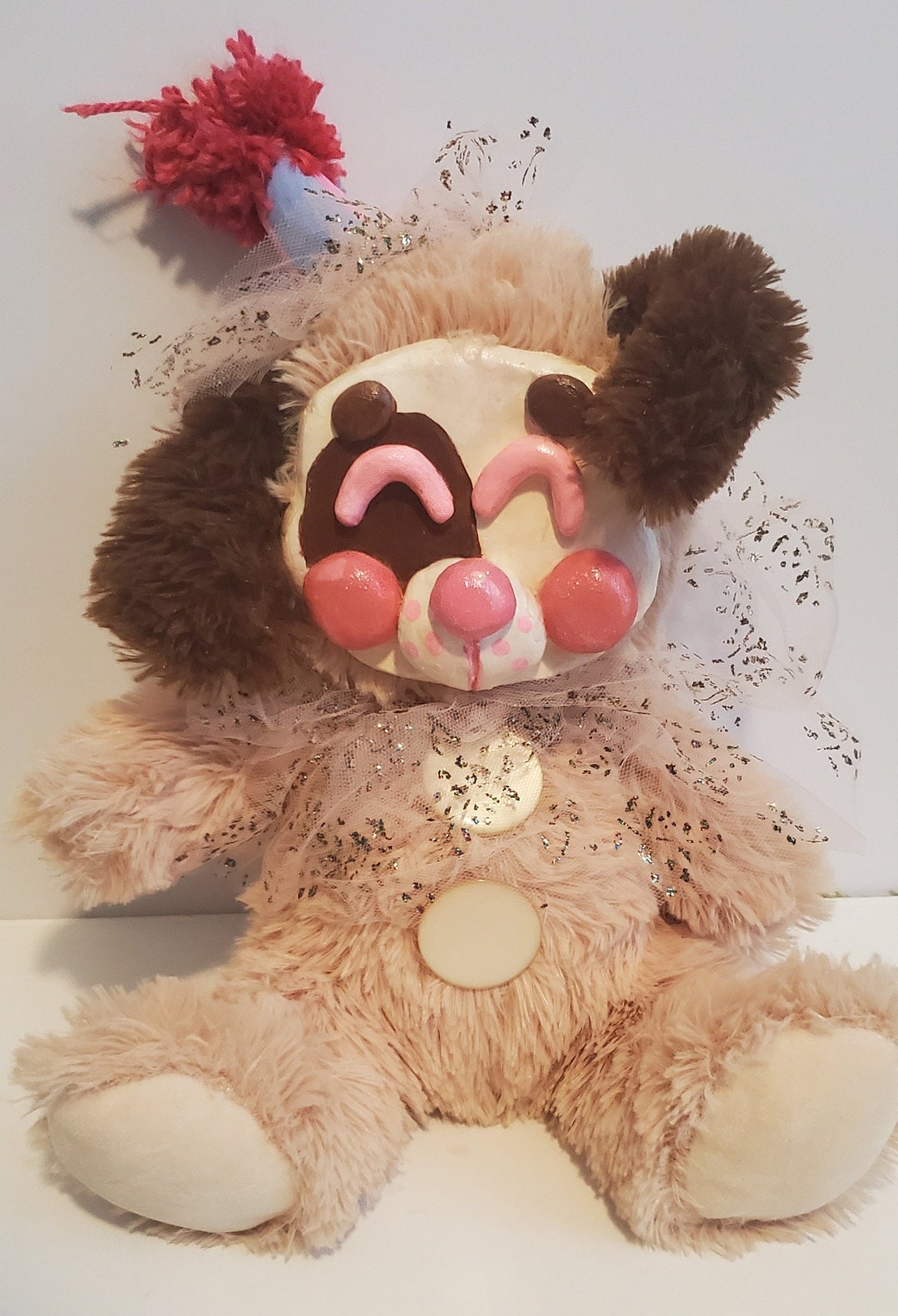 Clay-face Plush clown Doggy - Etsy