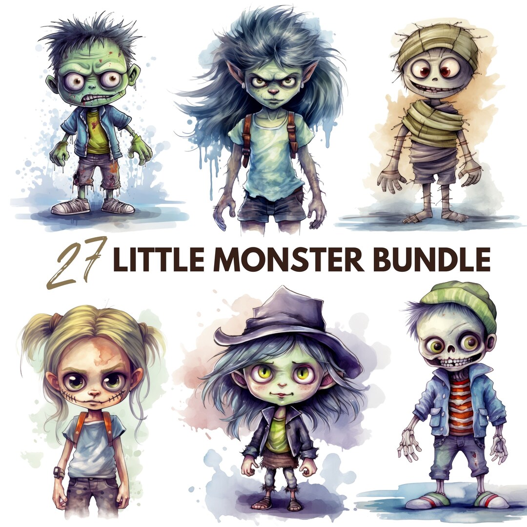 Little Monsters Halloween Clipart Spooky Monster Clipart Halloween ...
