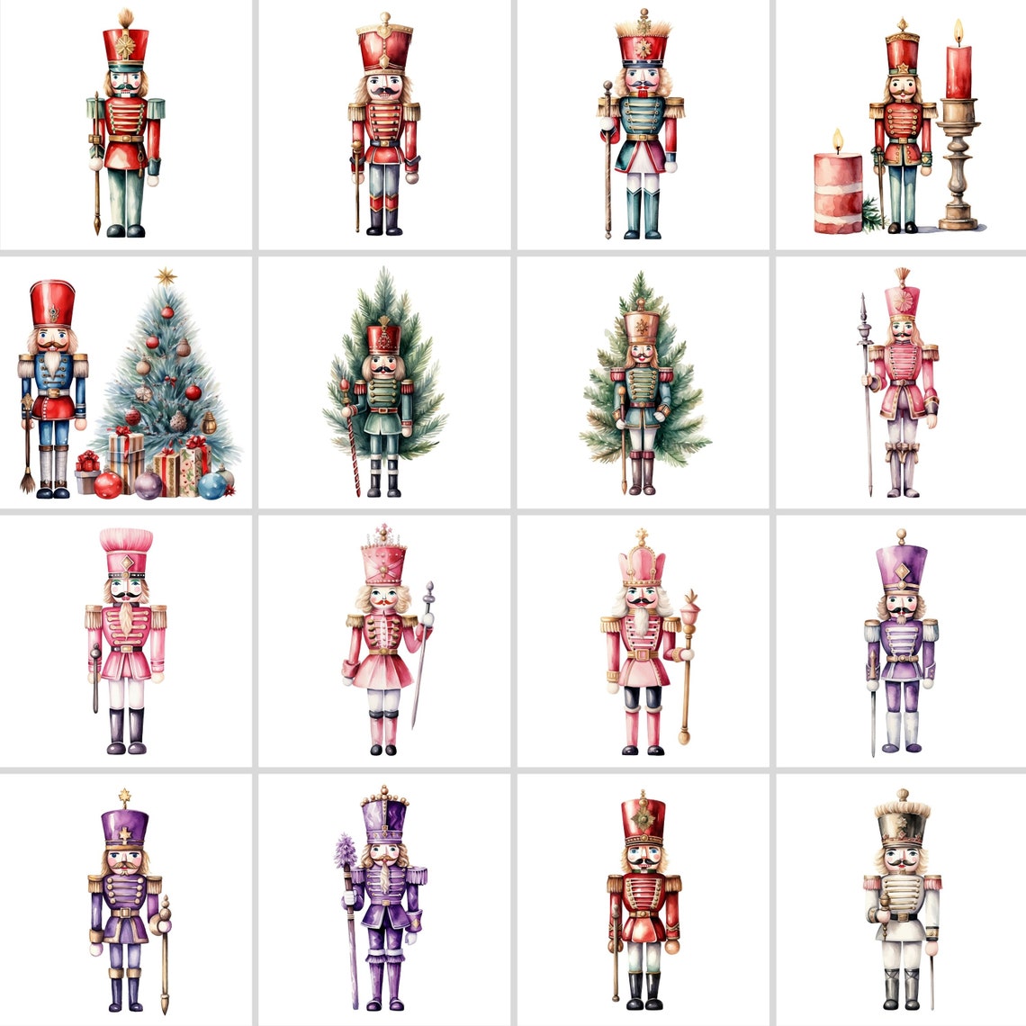 Nutcracker Bundle Watercolor Nutcracker Christmas Watercolor Nutcracker ...