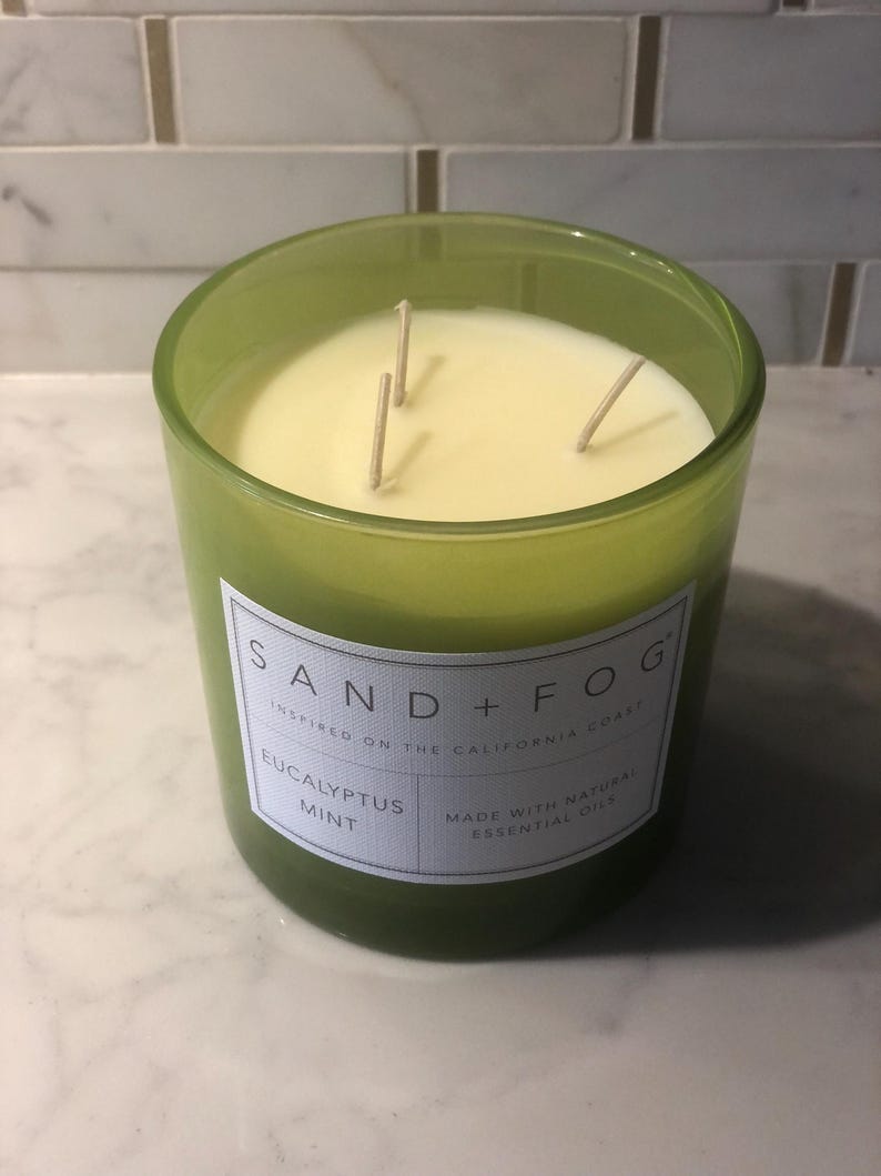 Sand and Fog 21 Oz. Eucalyptus Mint Candle - 3-wicks With Custom ...