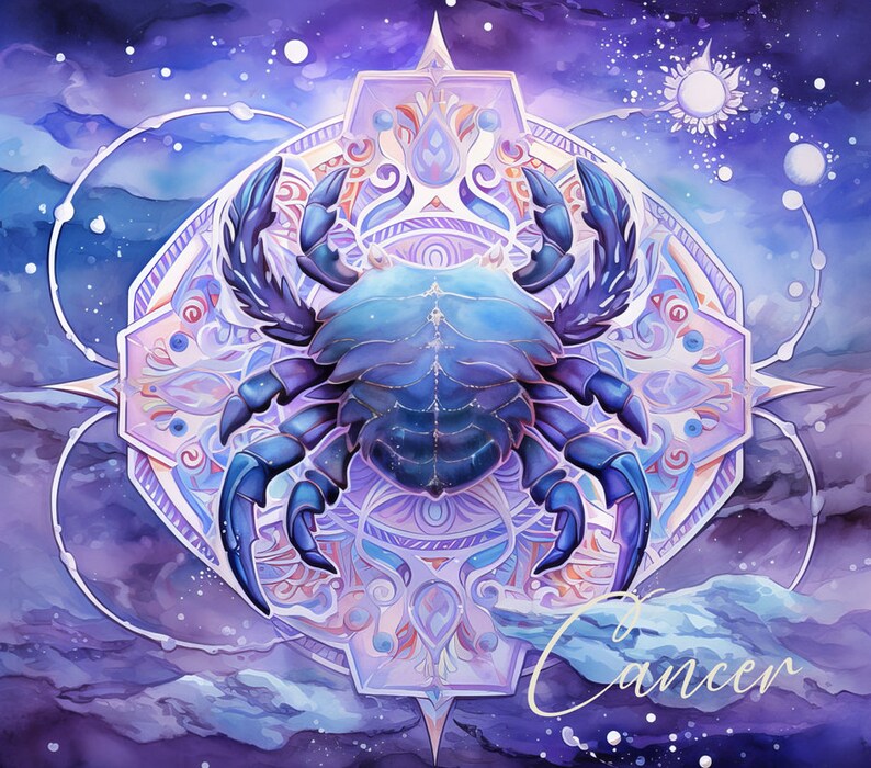 Mystical Zodiac Tumbler Wrap Zodiac Cancer 20 Oz Skinny - Etsy