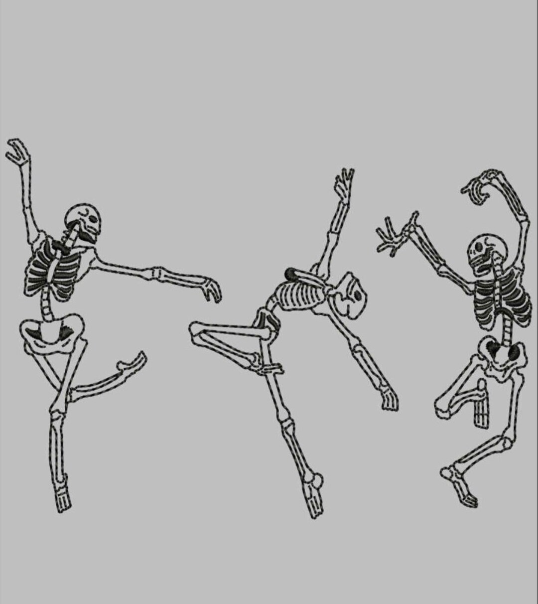 Dancing Skeletons Embroidery Design Embroidery File Pattern in PES ...