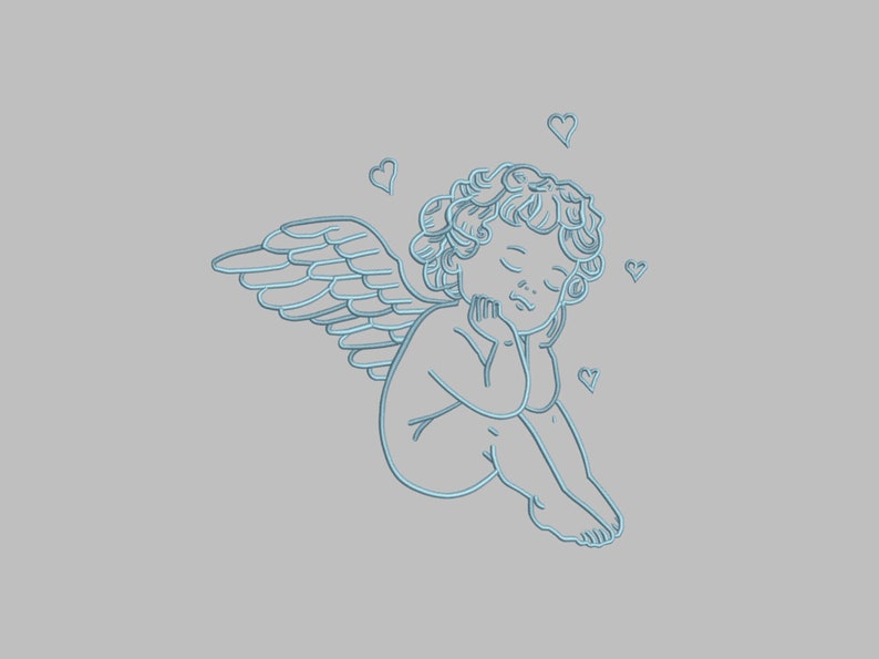 Angel Baby Sleeping Embroidery Design Embroidery File Pattern in PES ...