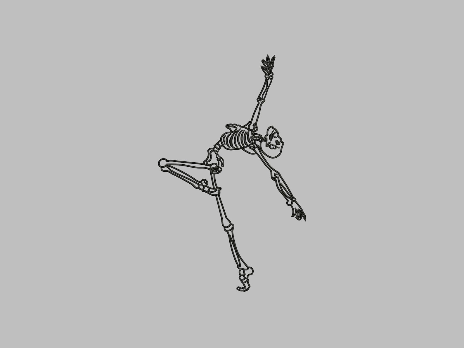 Skeleton Dancing Embroidery Pattern | Skeletons Dancing | Halloween ...