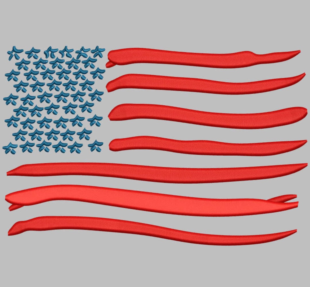 American Flag Embroidery Design Embroidery Pattern In Pes Pdf Trendy