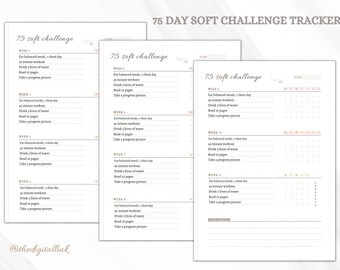 75 Soft Challenge Tracker, Day Challenge Printable, Weight Loss ...