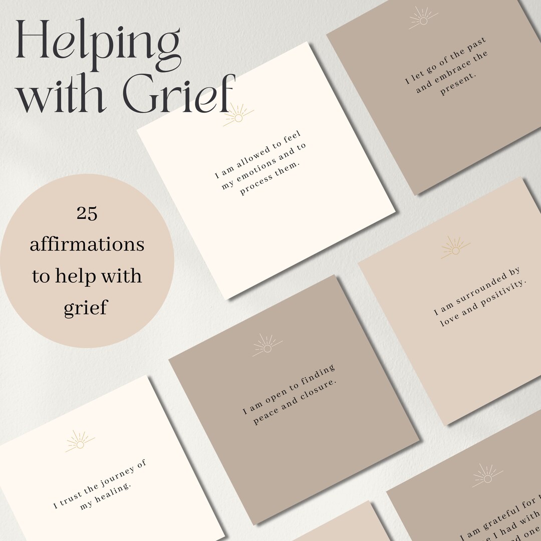 Grief Affirmations Life Coach Digital Download Coaching Tools Canva ...