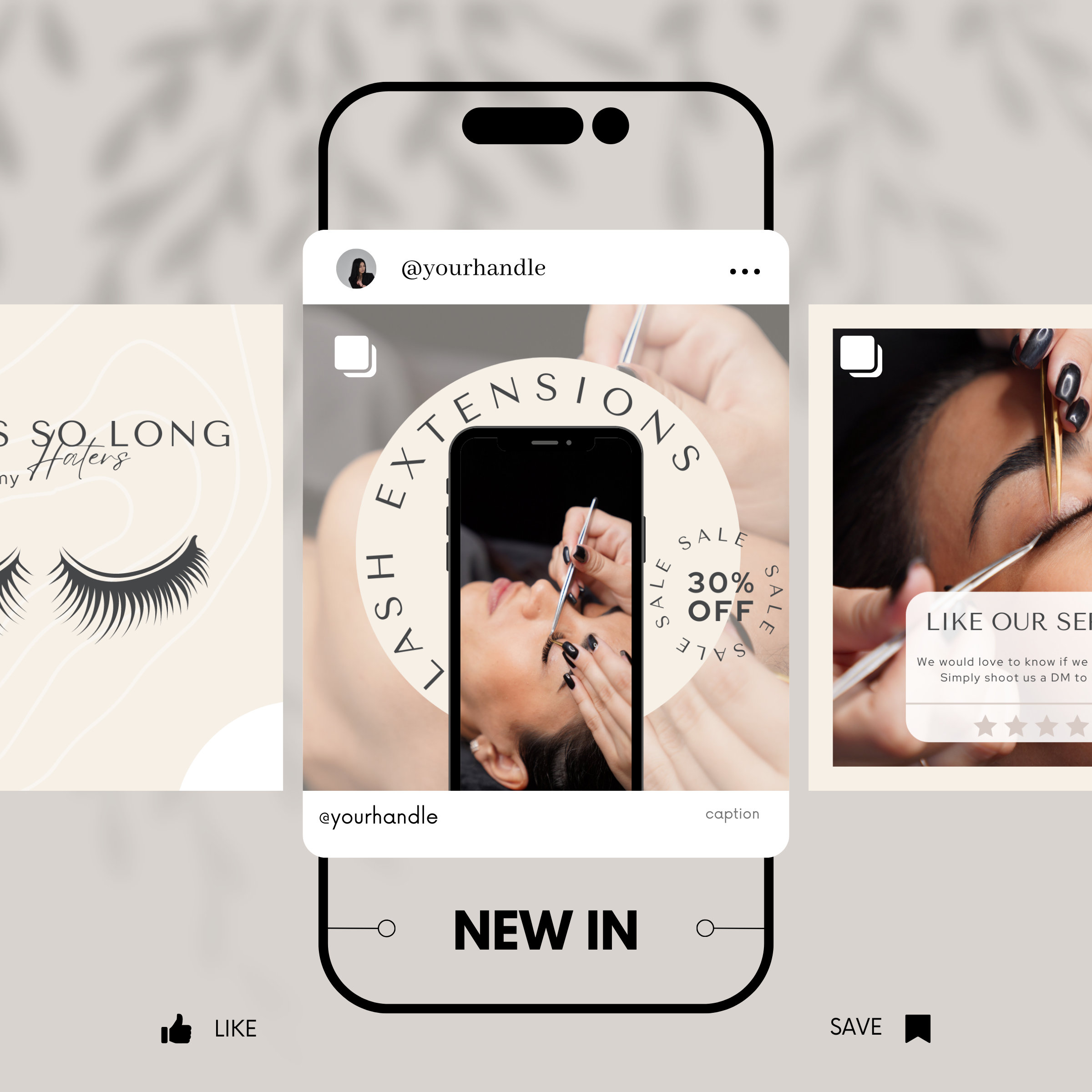 50 Social Media Posts for Instagram and Facebook, Minimal Social Media ...