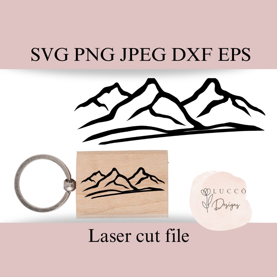 Mountain Range SVG Instant Download / Mountain Clipart / Silhouette ...
