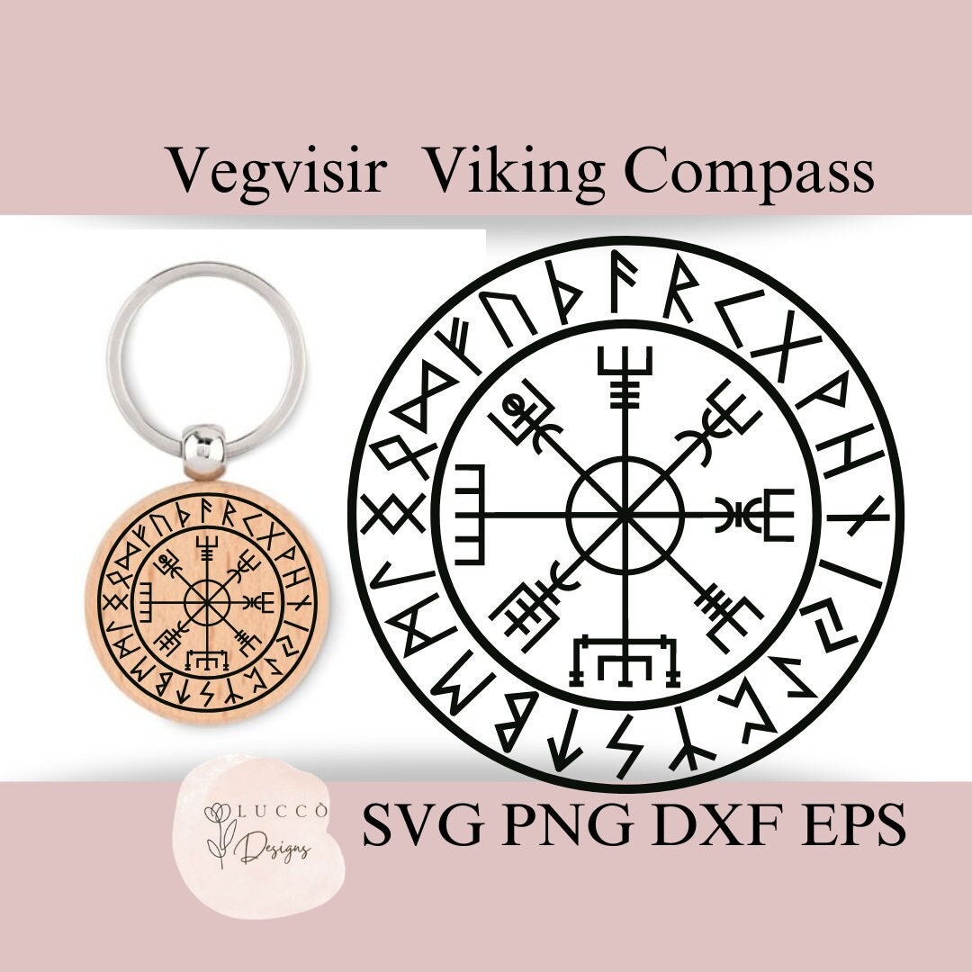 Vegvisir Viking Compass | Nordic Rune | Viking Symbols | Nordic Svg ...