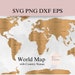 Map of the World With Countries Digital Download / Laser Cut World Map ...