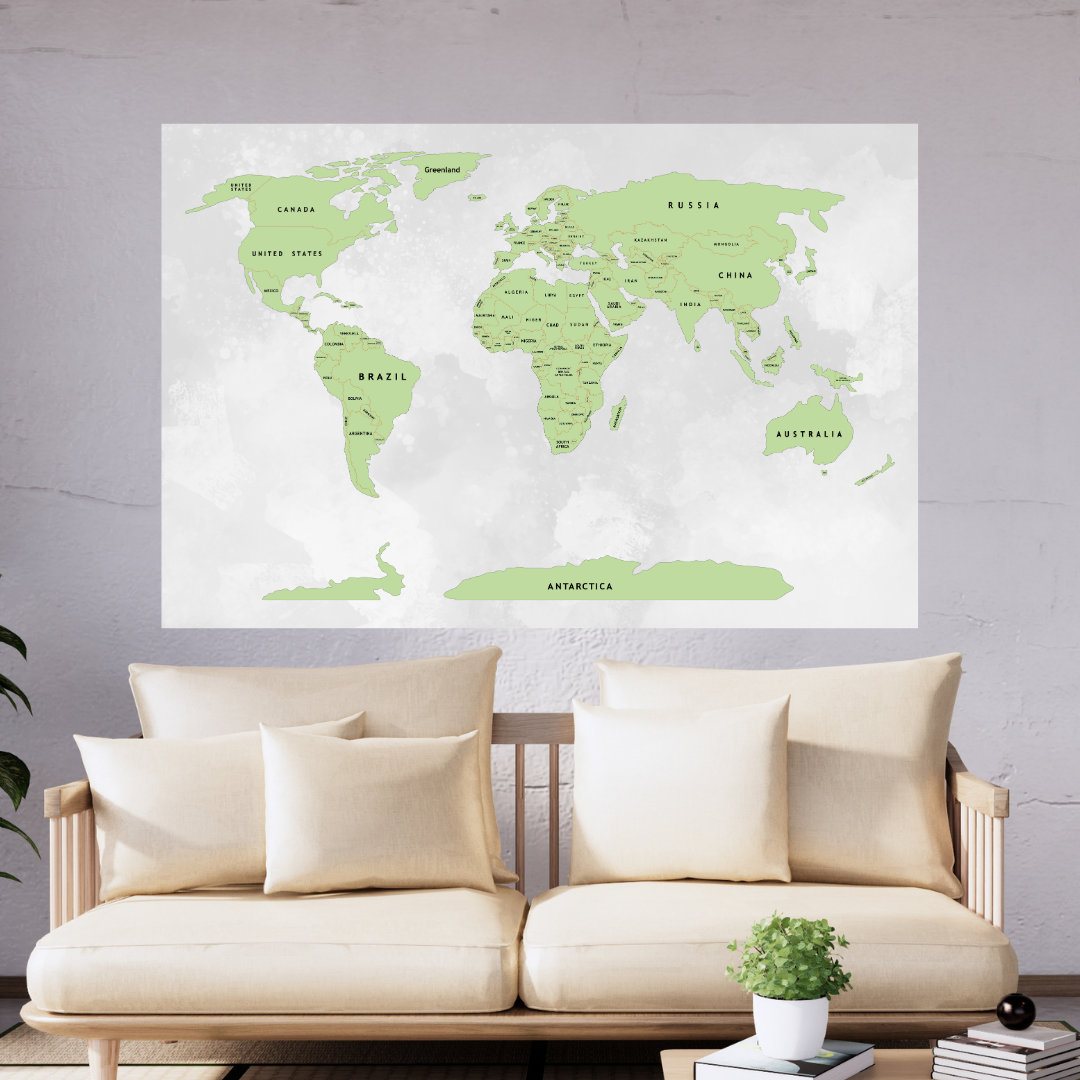 Map of the World With Countries Digital Download / Laser Cut World Map ...