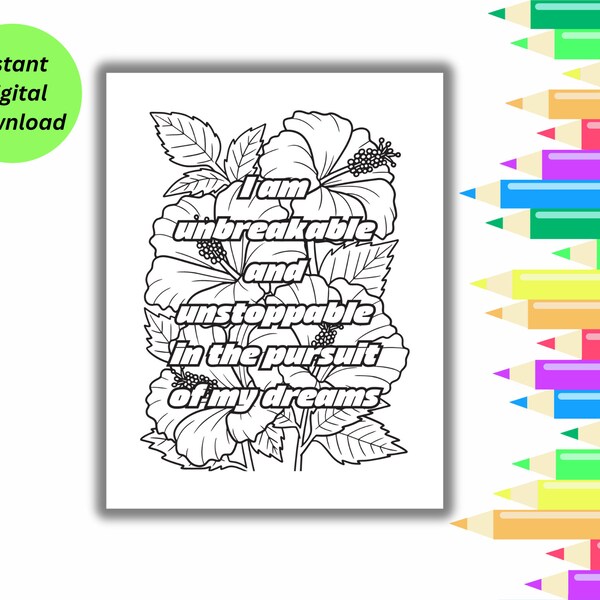 Unbreakable Coloring - Etsy