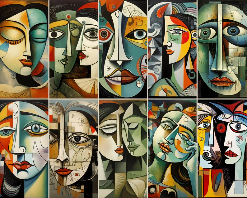 Pablo Picasso Digital Paper Bundle, 50 Digital Papers, Printable ...