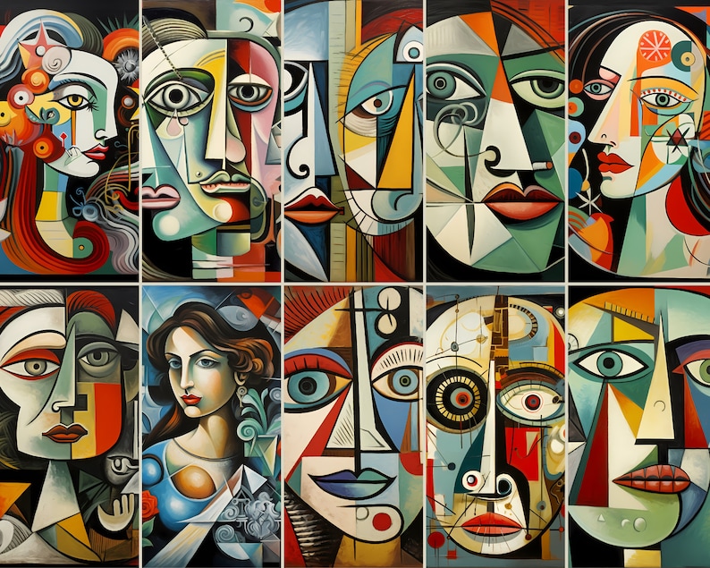 Pablo Picasso Digital Paper Bundle, 50 Digital Papers, Printable ...