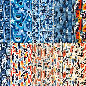 Pablo Picasso Pattern Bundle, 50 Digital Papers, Printable, Instant ...