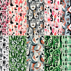 Pablo Picasso Pattern Bundle, 50 Digital Papers, Printable, Instant ...