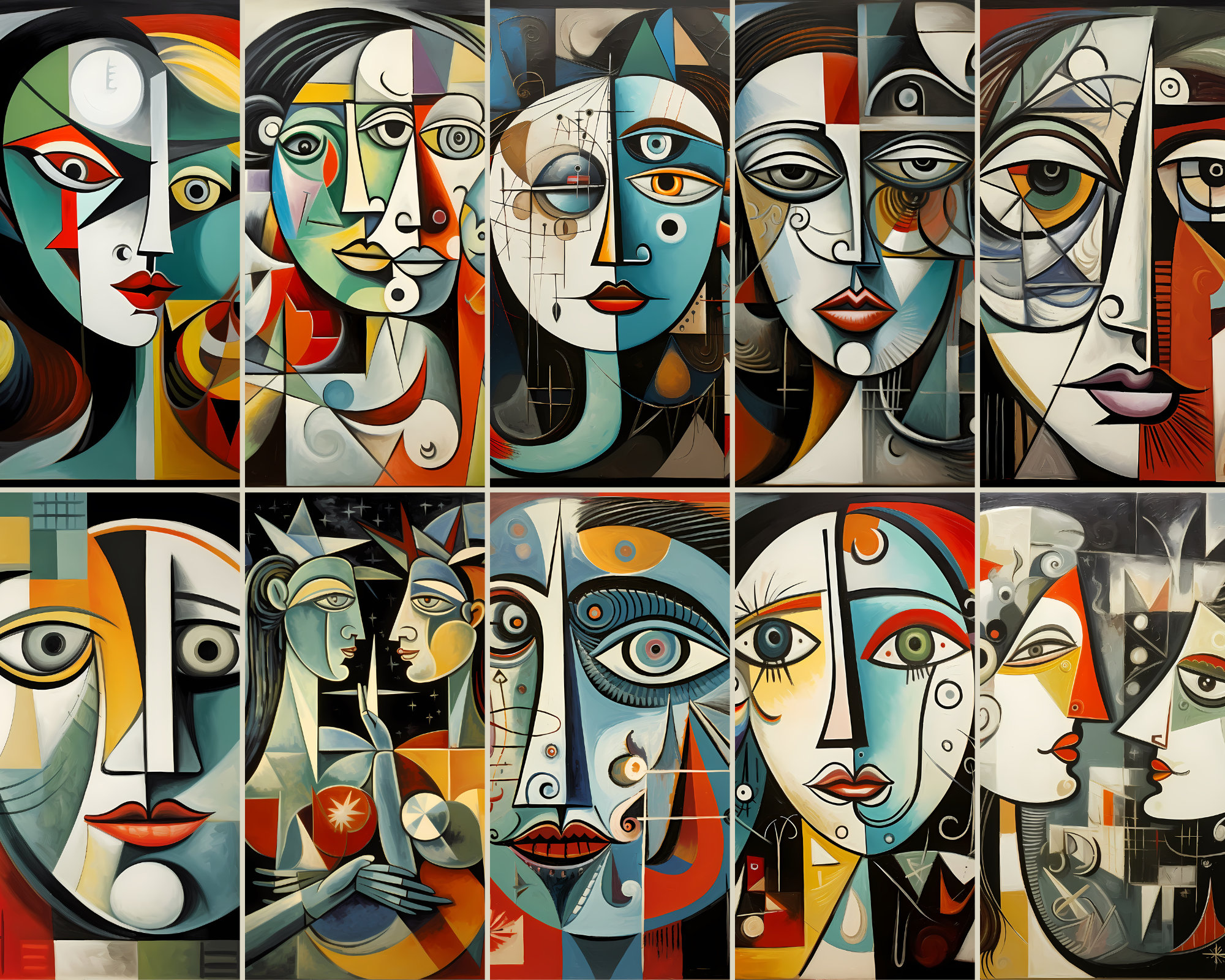 Pablo Picasso Digital Paper Bundle, 50 Digital Papers, Printable ...