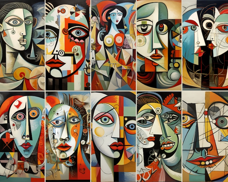 Pablo Picasso Digital Paper Bundle, 50 Digital Papers, Printable ...