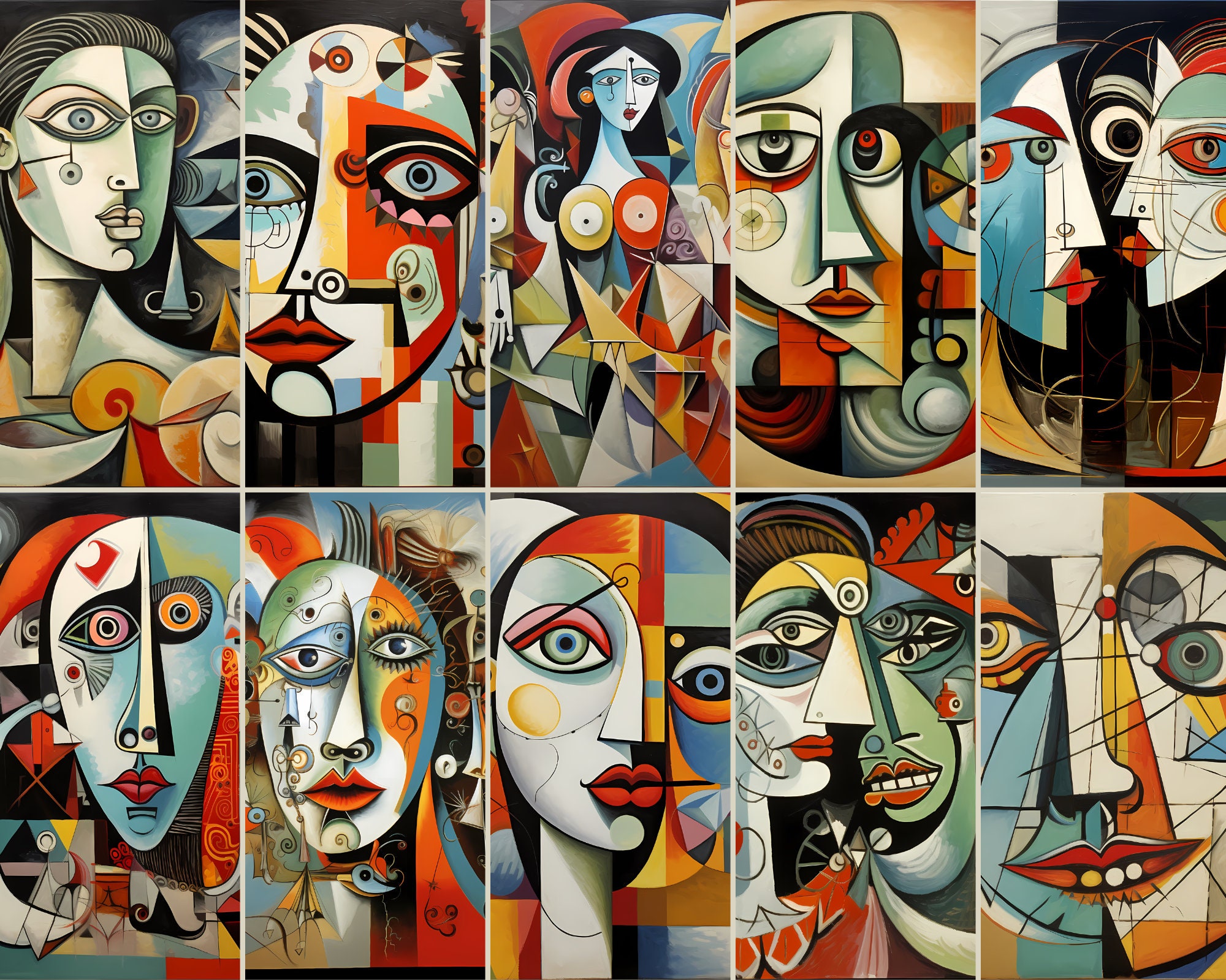 Pablo Picasso Digital Paper Bundle, 50 Digital Papers, Printable ...