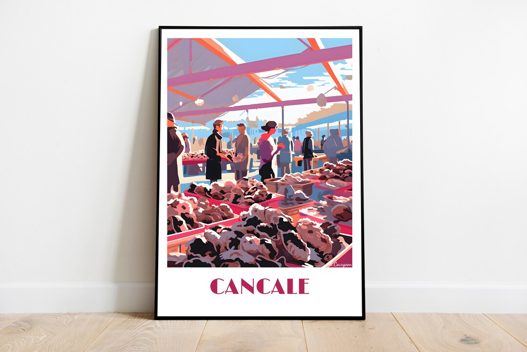 Handmade Cancale Travel Poster for Vintage Art Lovers (travel Print Art ...
