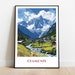 Handmade CHAMONIX Poster - Wall Art Modern Travel Poster Framed ...