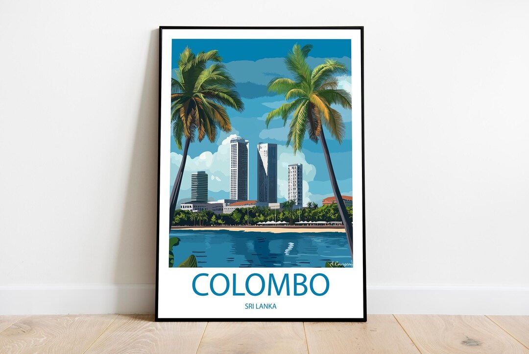 Handmade COLOMBO SRI LANKA Poster - Wall Art Modern Travel Poster ...