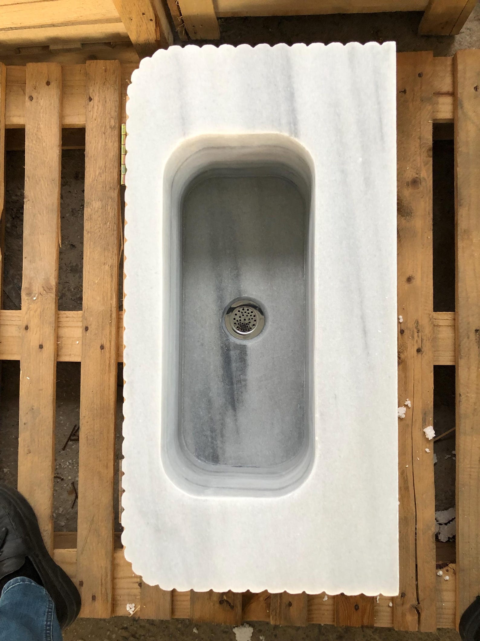 Luxury Sink Backsplash, Unique Marble Basin, Custom Size Hand Carved ...